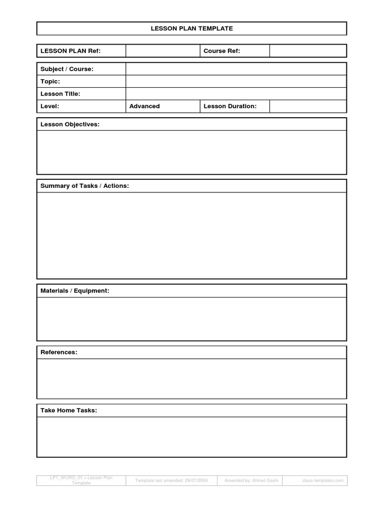 Lesson Plan Template | PDF