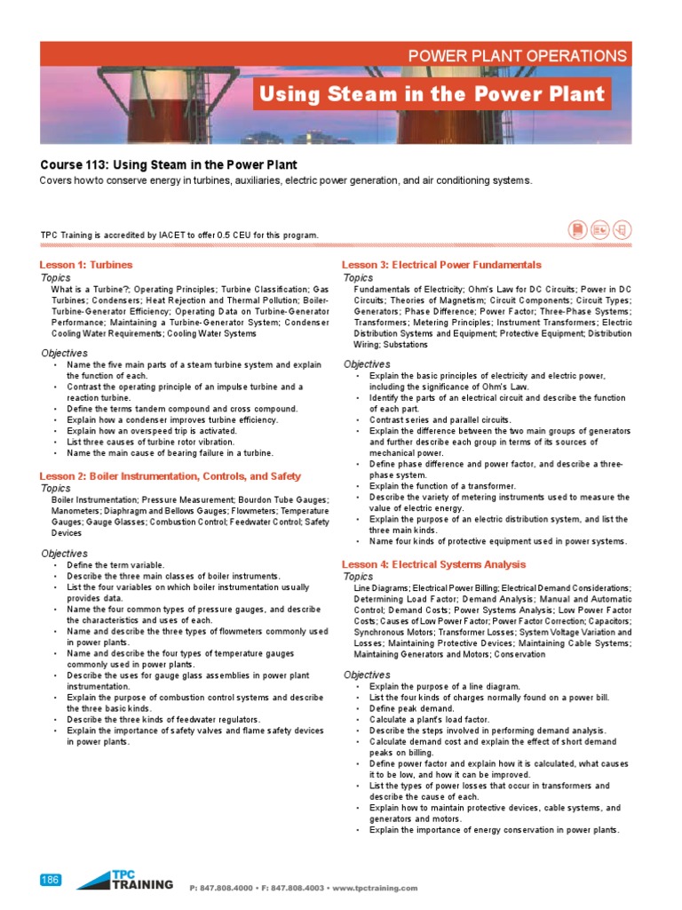 Power Plant Operations Training Guide | PDF | Air Conditioning ...