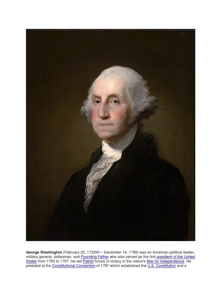 George Washington (February 22, 1732 | PDF | George Washington | North ...