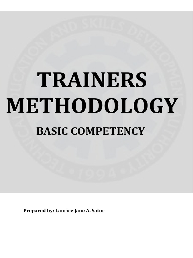 Trainers Methodology: Basic Competency | PDF | Employment | Competence (Human Resources)