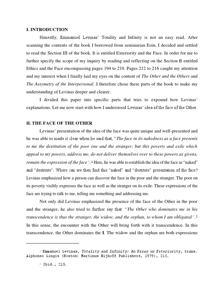 Emmanuel Levinas, Totality and Infinity: An Essay On Exteriority, Trans ...