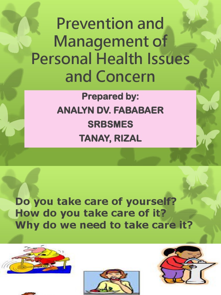 Prevention And Management Of Personal Health Issues And PDF Hygiene