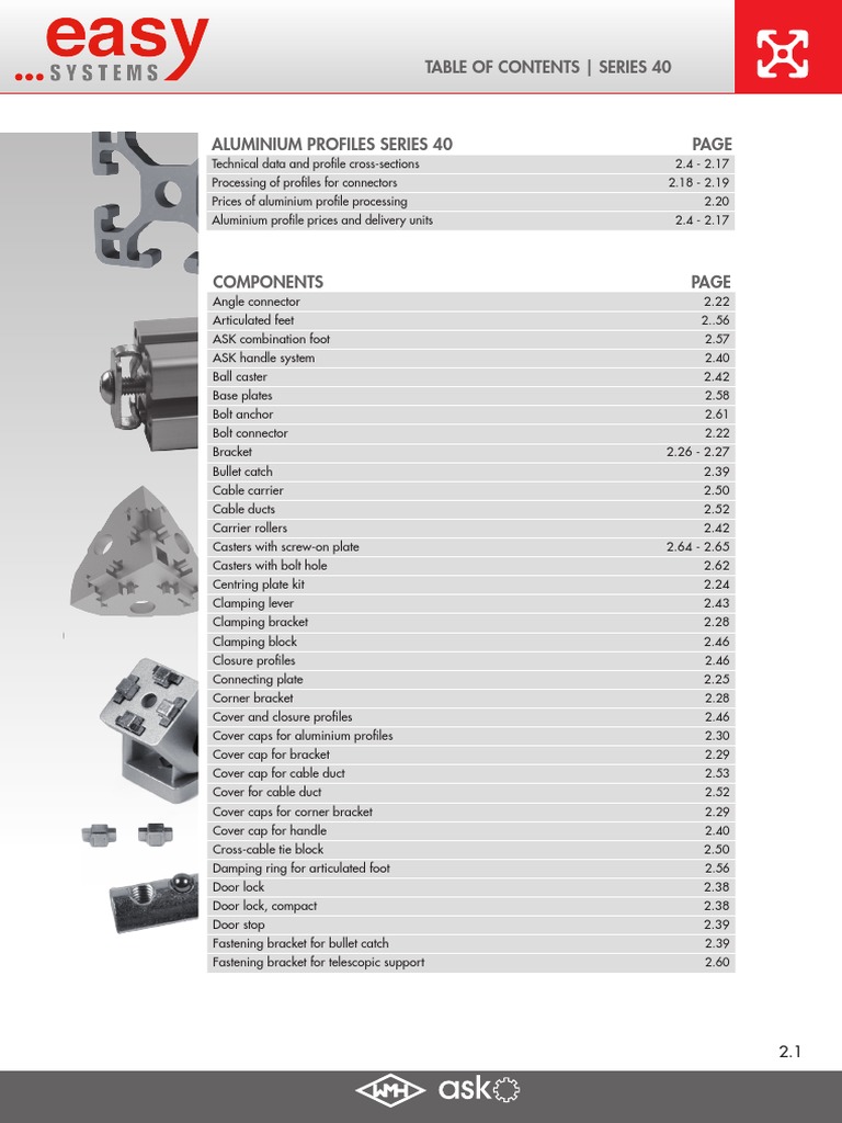 ISB Profile Range - EN PDF | PDF | Screw | Electrical Connector