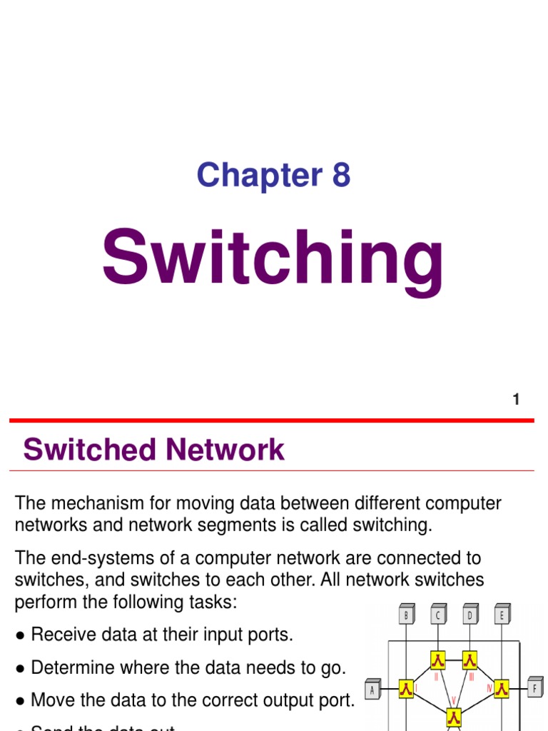 Switching | PDF | Packet Switching | Computer Network