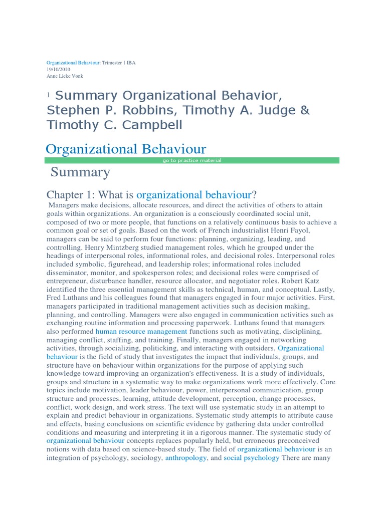 Organizational Behavior | Download Free PDF | Motivation | Motivational