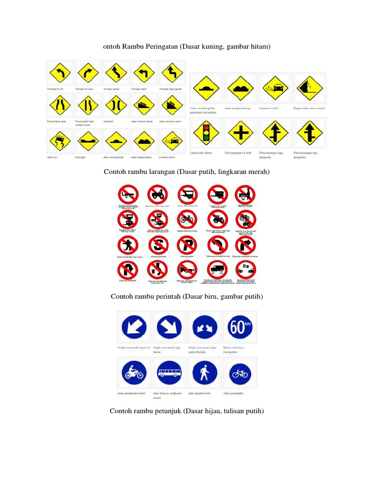 Contoh Rambu Lalu Lintas | PDF