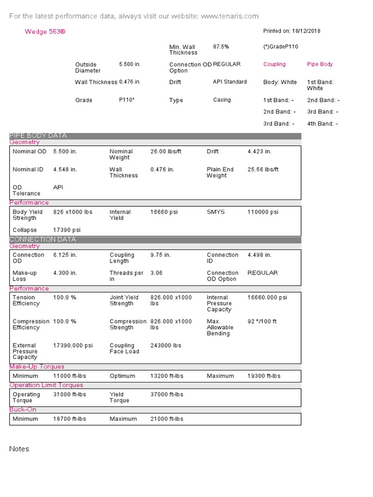 Wedge 563 Data Sheet | PDF | Pipe (Fluid Conveyance) | Mechanical ...