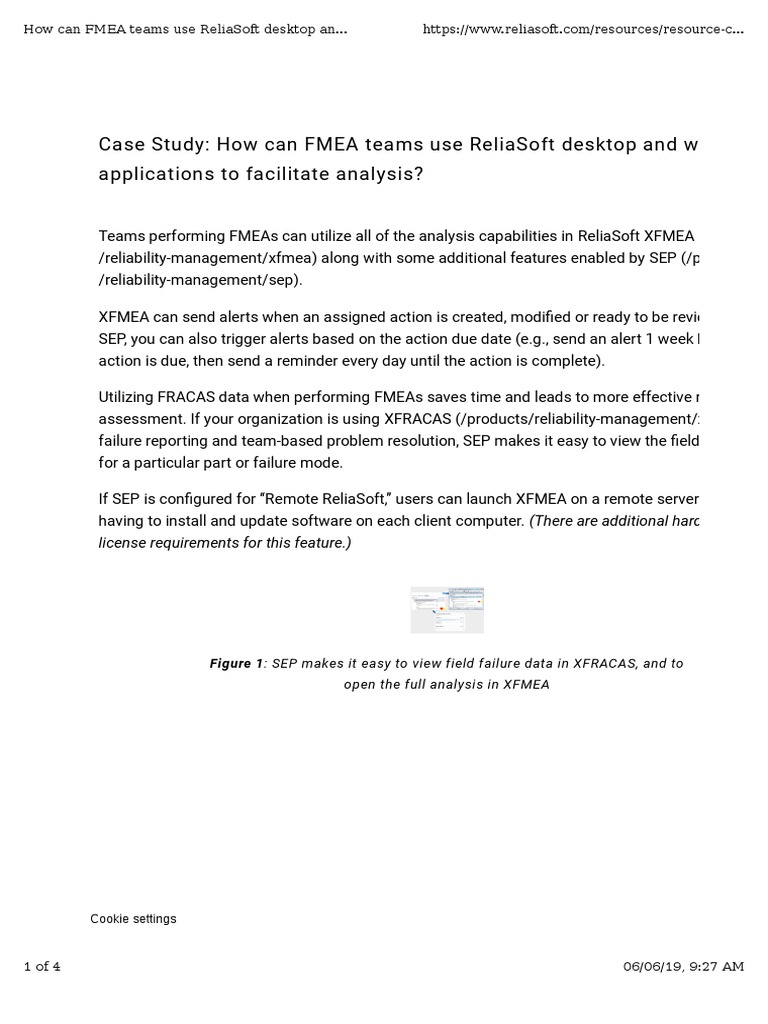 Case Study: How Can Fmea Teams Use Reliasoft Desktop and Web ...
