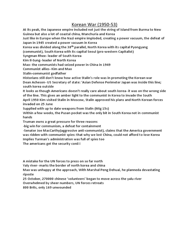 Korean War | PDF