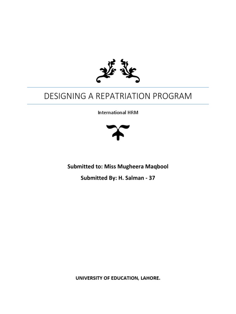 Designing A Repatriation Program For Expatriates | PDF | Mentorship ...