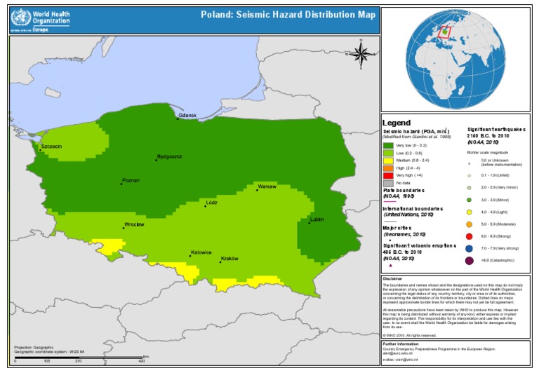 Poland Seismic Zones | PDF | Earthquakes | Map
