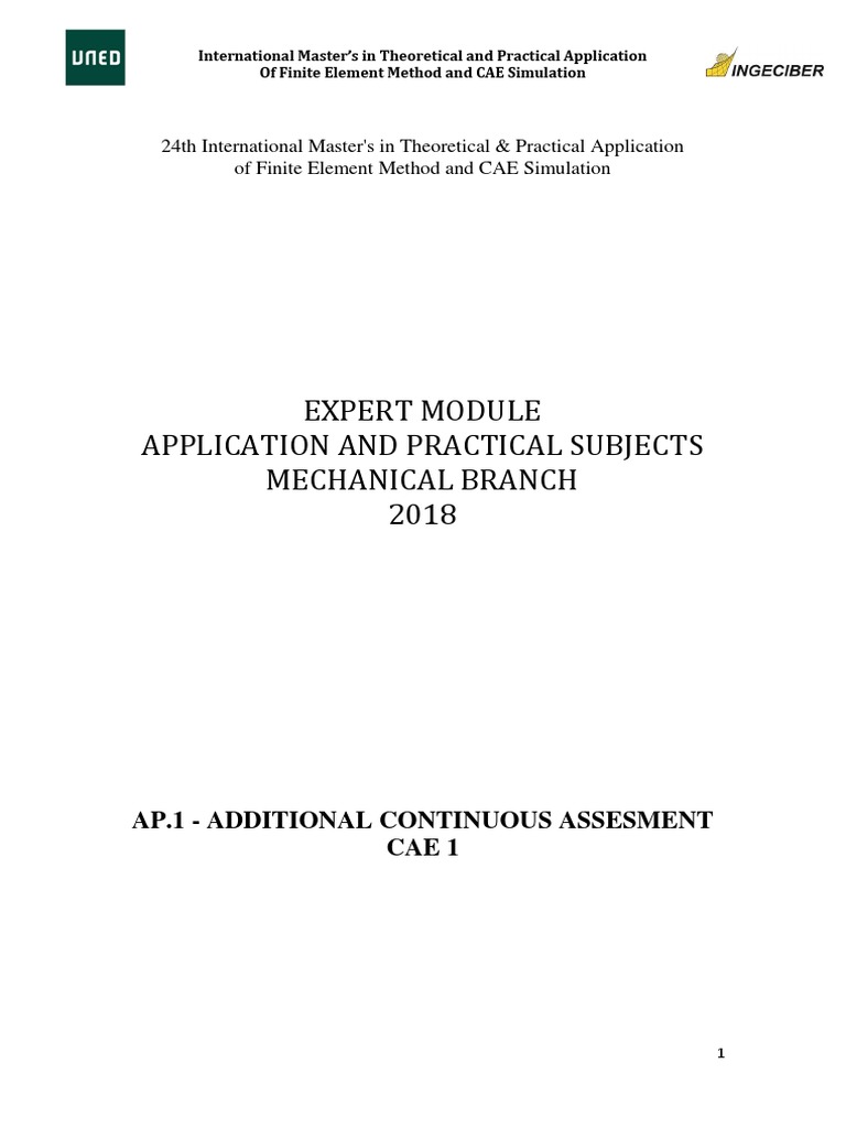 Expert Module Application and Practical Subjects Mechanical Branch 2018 ...