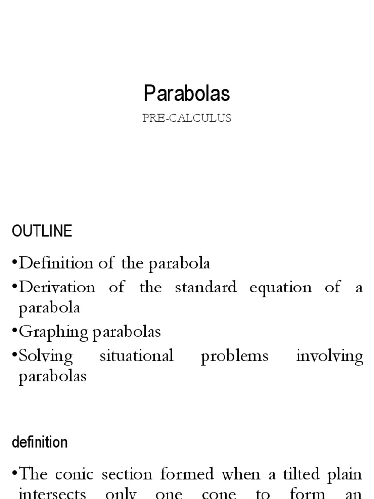 Parabolas Pdf Geometric Shapes René Descartes