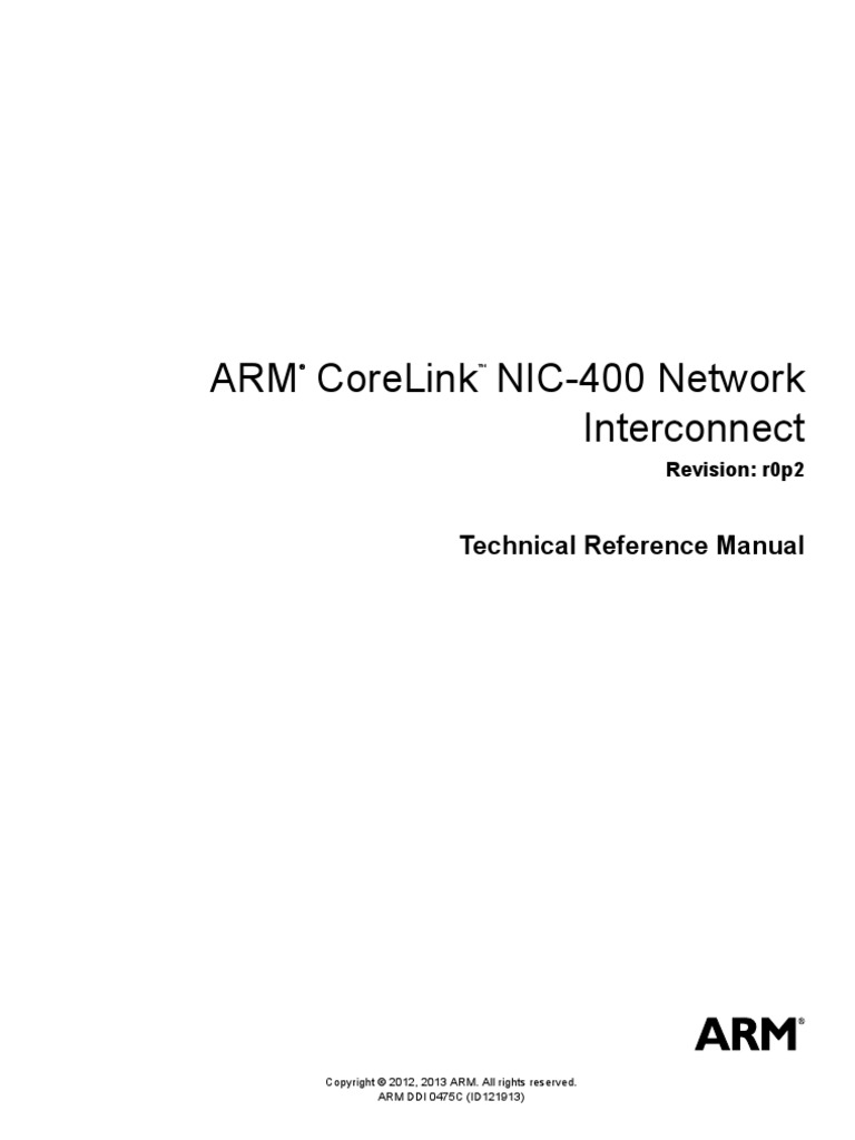 DDI0475C Corelink Nic400 Network Interconnect r0p2 TRM | PDF | Routing ...