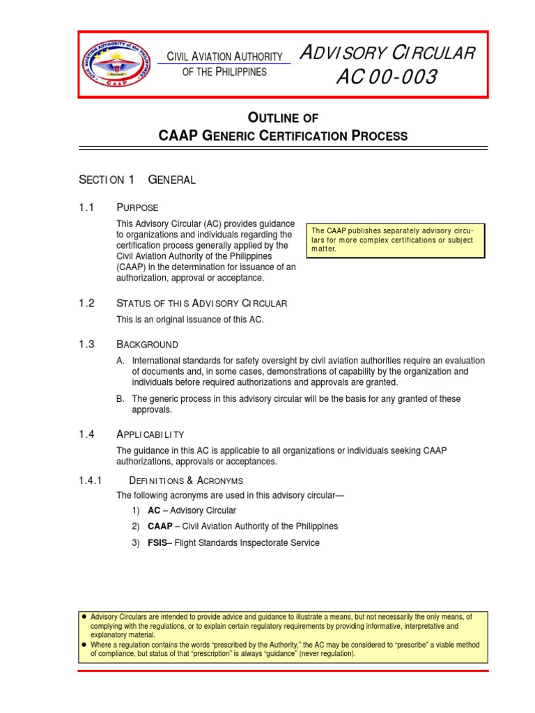 CAAP Certification Process Guide | PDF | Verification And Validation | Evaluation