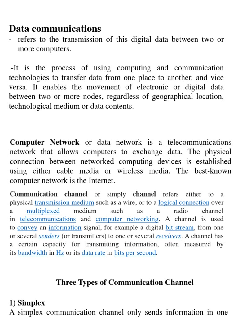 Lec 1 Pdf Duplex Telecommunications Telecommunication
