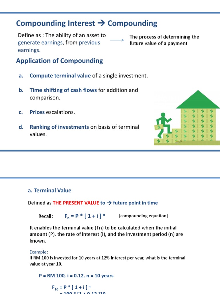 3.1.2 Compounding Interest | PDF | Present Value | Discounting