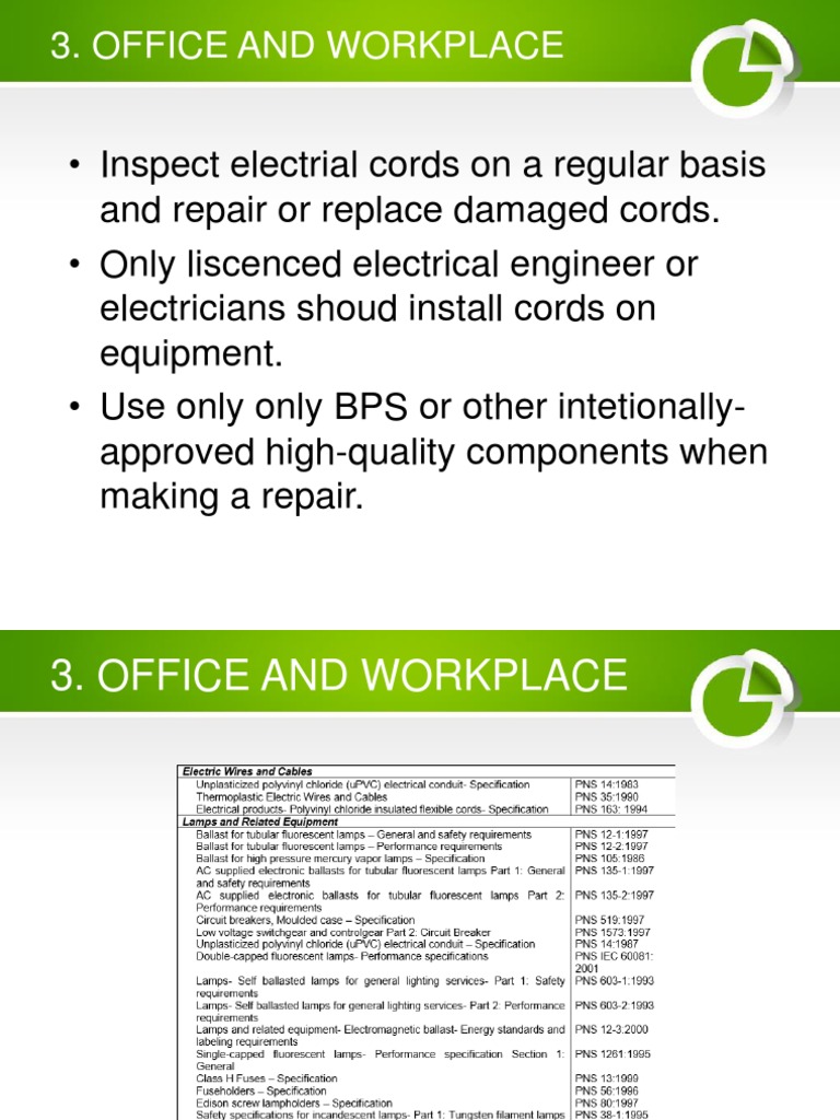 Office and Workplace | PDF | Electrician | Safety