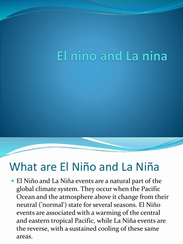 El Nino and La Nina | PDF | El Niño | Branches Of Meteorology