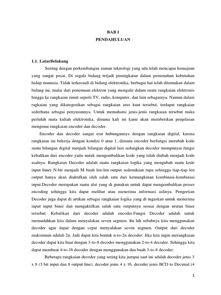 Encoder Dan Decoder | PDF