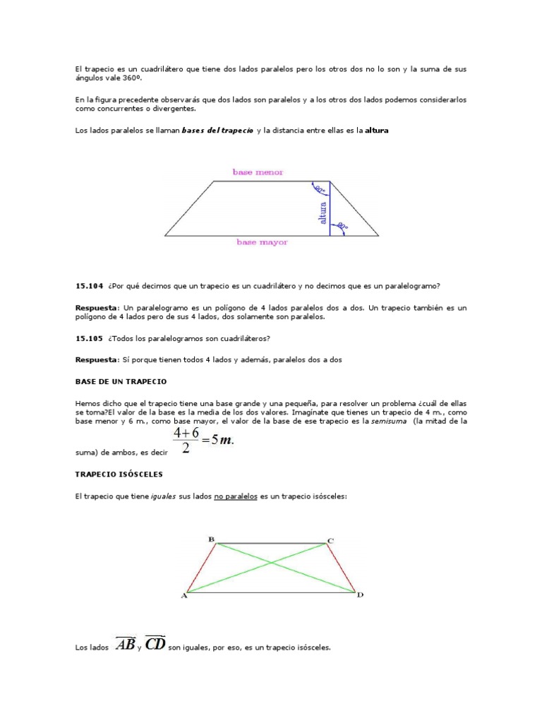 Geometría: Trapecios y Simetría | PDF | Volumen | Circulo