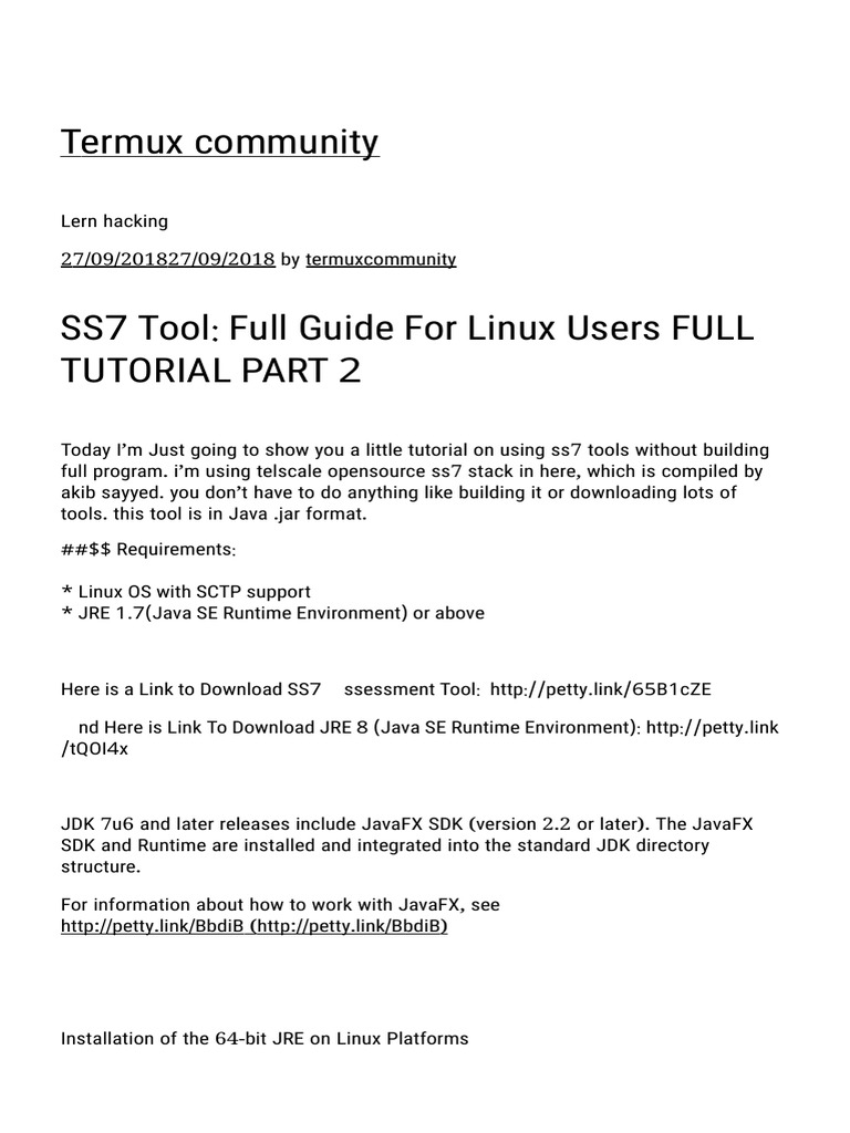 SS7 Tool Full Guide For Linux Users FULL TUTORIAL PART 2 - Termux ...