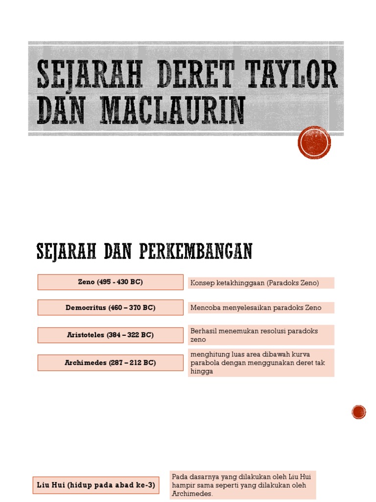 Sejarah Deret Taylor Dan Maclaurin | PDF