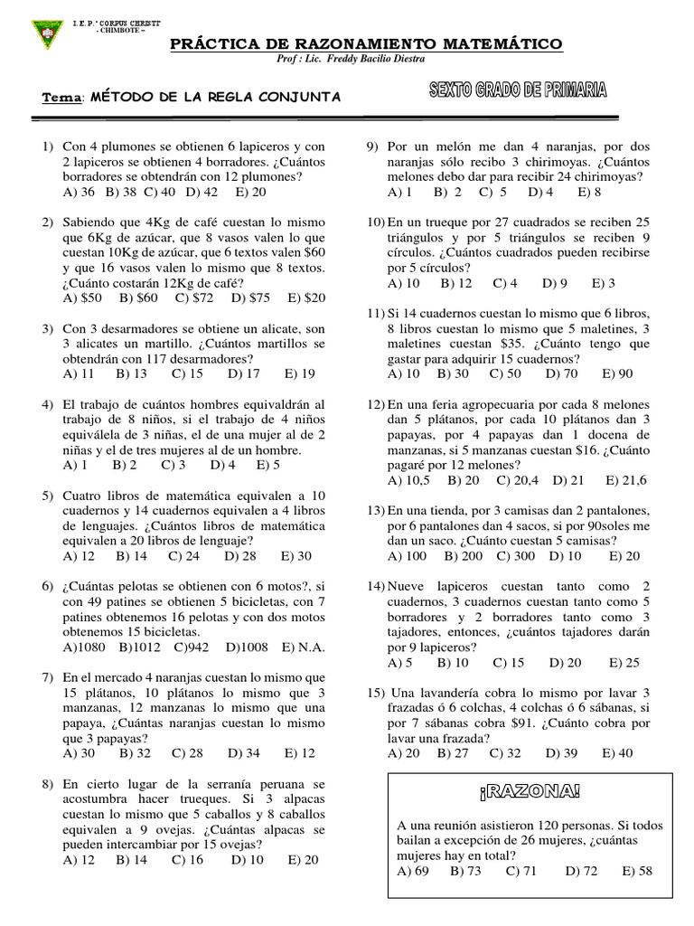 Metodo de La Regla Conjunta | PDF | Business