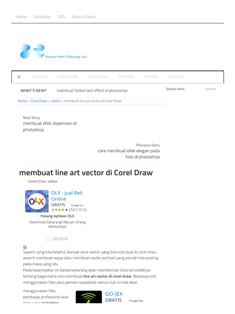 Membuat Line Art Vector Di Corel Draw | PDF