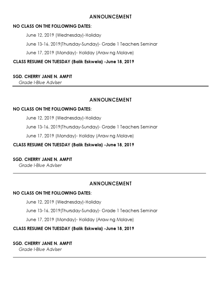 Grade 1 Class Schedule Update | PDF | Wellness