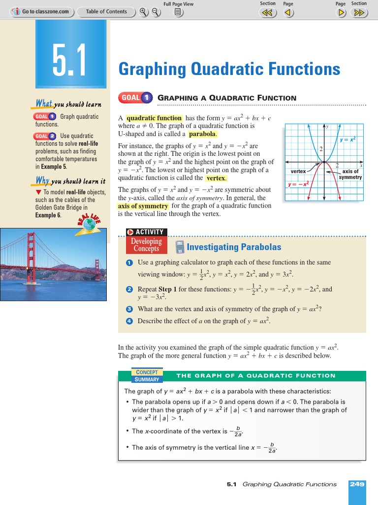 Graphing Quadratic Functions Guide | PDF | Quadratic Equation ...