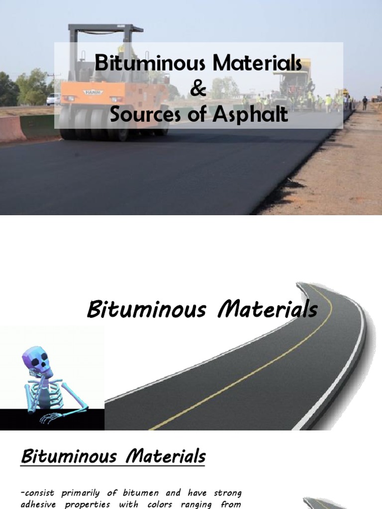 Bituminous Materials & Sources of Asphalt | PDF