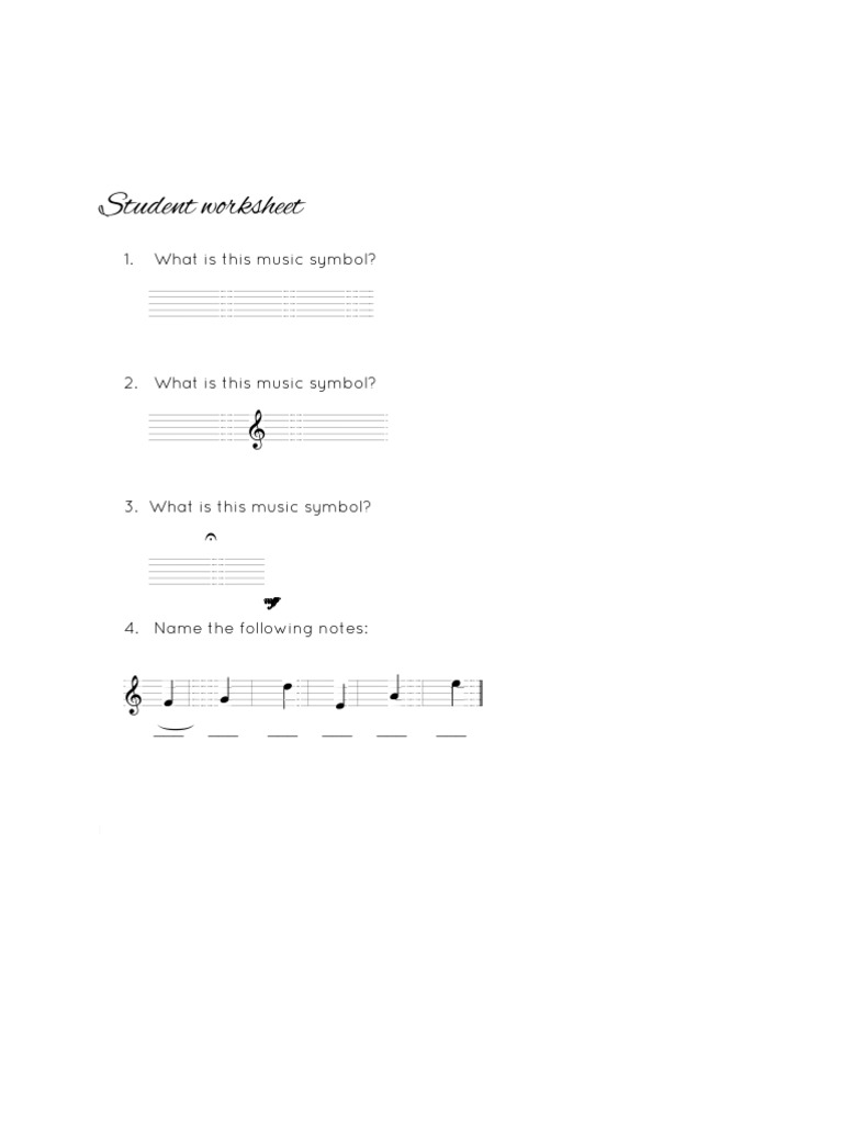Music Symbols for Students | PDF