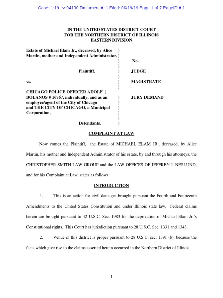 Michael Elam Lawsuit | PDF | Lawsuit | Damages