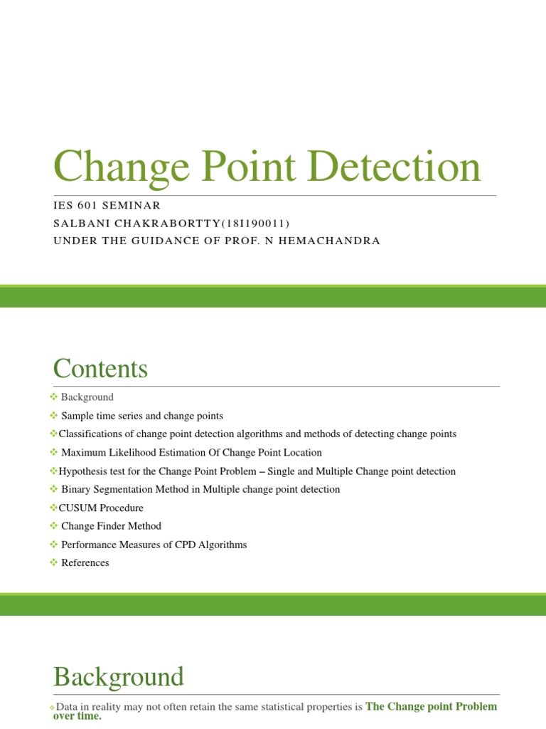 Change Point Detection | PDF | Time Series | Accuracy And Precision
