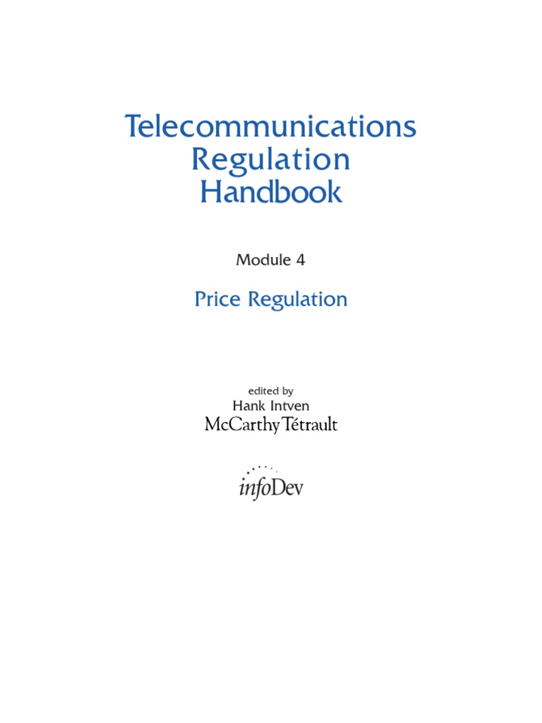Telecommunications Regulation Handbook | PDF | Incentive | Perfect ...