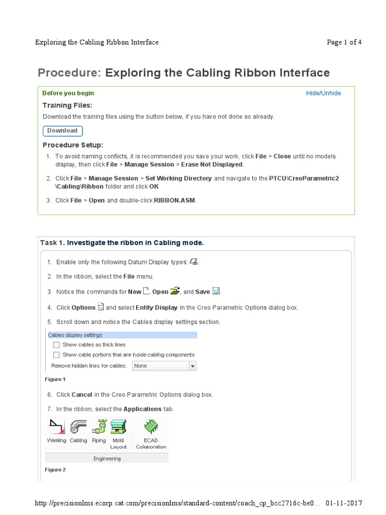 Procedure:: Exploring The Cabling Ribbon Interface | PDF | Tab (Gui ...