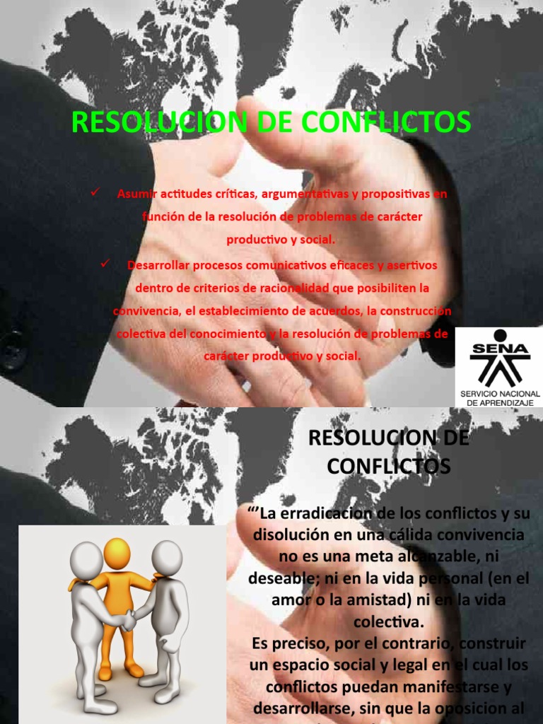 Diapositivas de Resolucion de Conflictos | PDF | Conflicto (proceso) | Ciencias del comportamiento