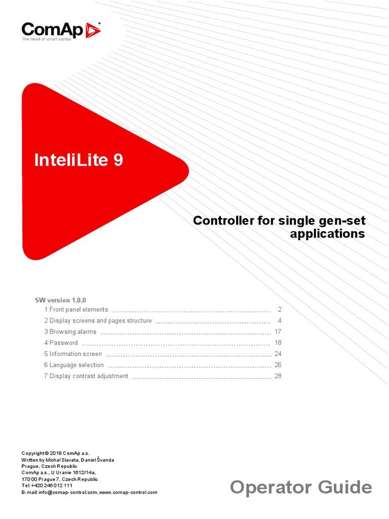 InteliLite 9 Operator Guide | PDF | Password | Electrical Engineering