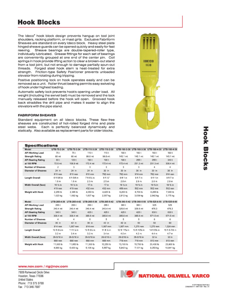 Hook Blocks IDECO | PDF