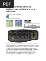 Cómo escribir acentos en el teclado | PDF | Teclado | Informática