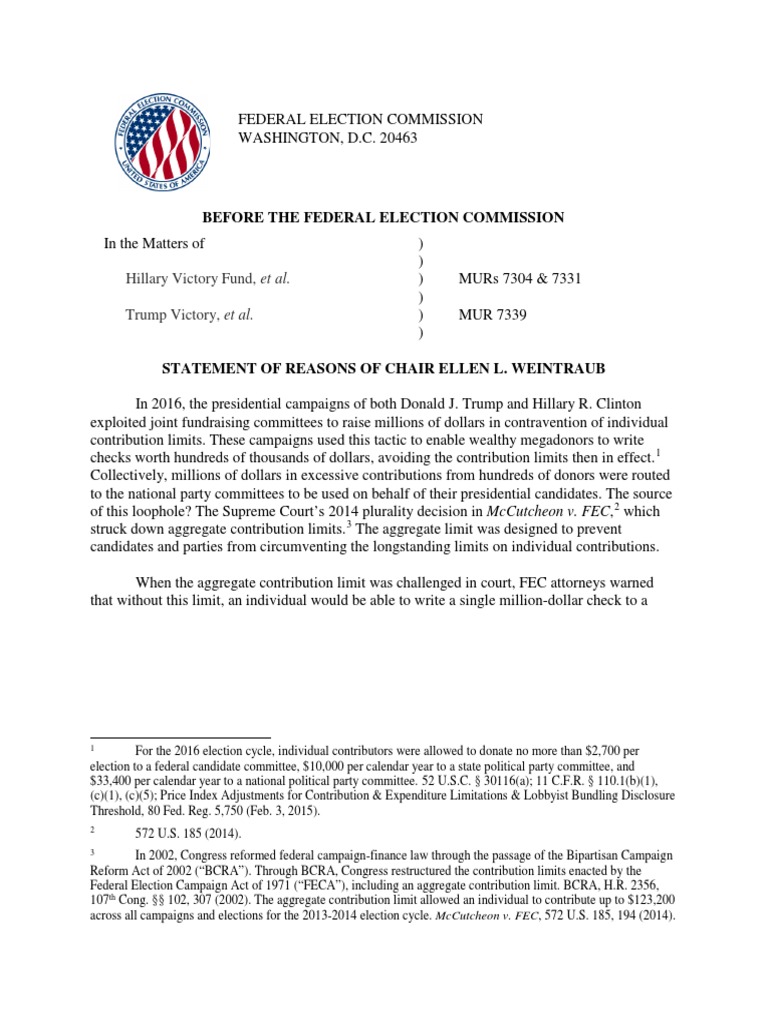 Statement of Reasons | PDF | Government Of The United States | American ...