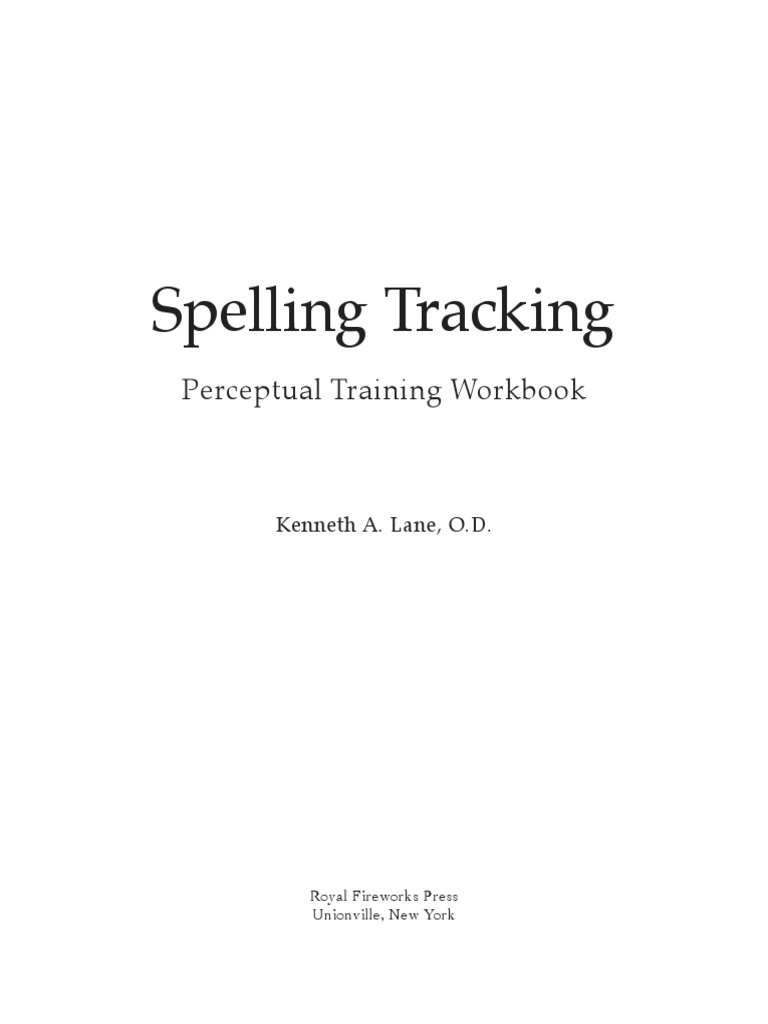 Spelling Tracking Workbook for Kids | PDF | Neuroscience ...