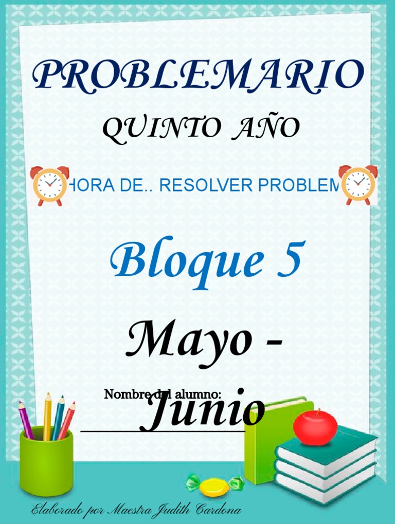 JUDITH PROBLEMARIO 5°.pdf | PDF | Naturaleza | Business