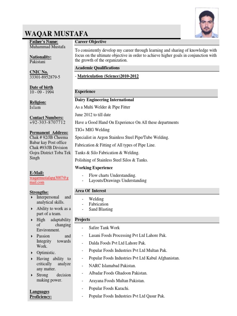 Waqar CV | PDF | Pakistan