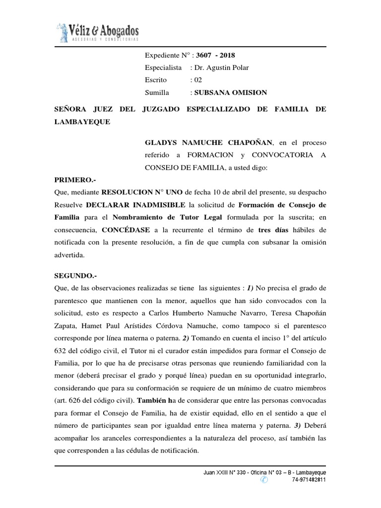 Solicitud de Consejo de Familia y Tutor | PDF | Virtud | Justicia