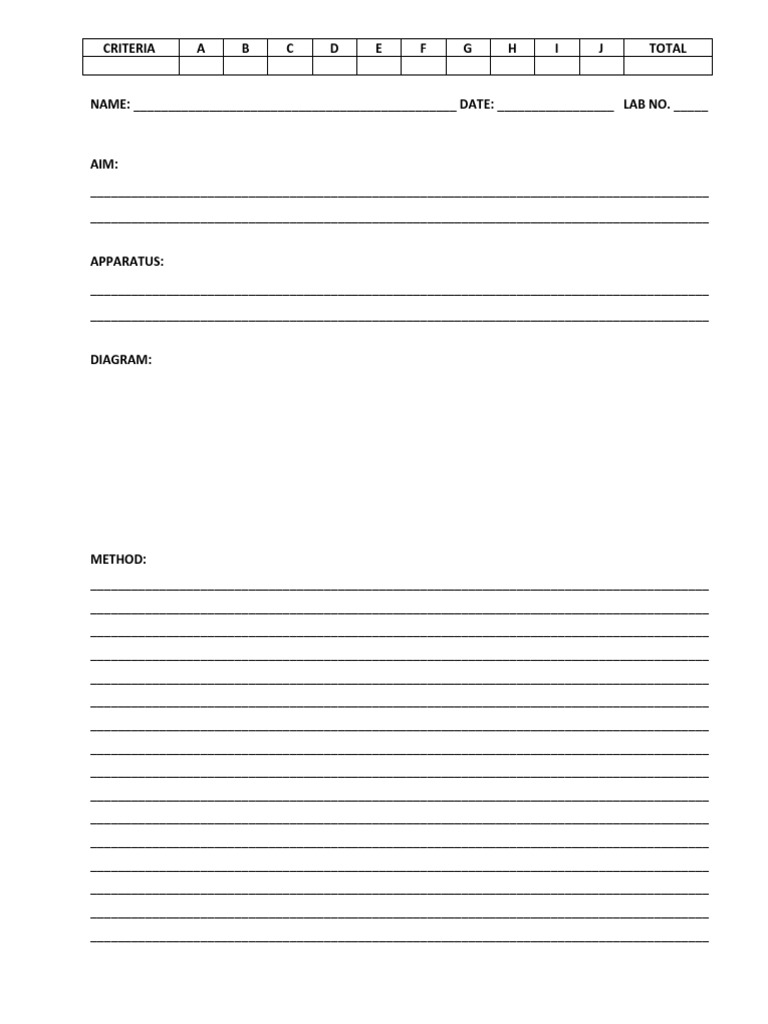 Lab Report Template for Experiments | PDF | Teaching Mathematics