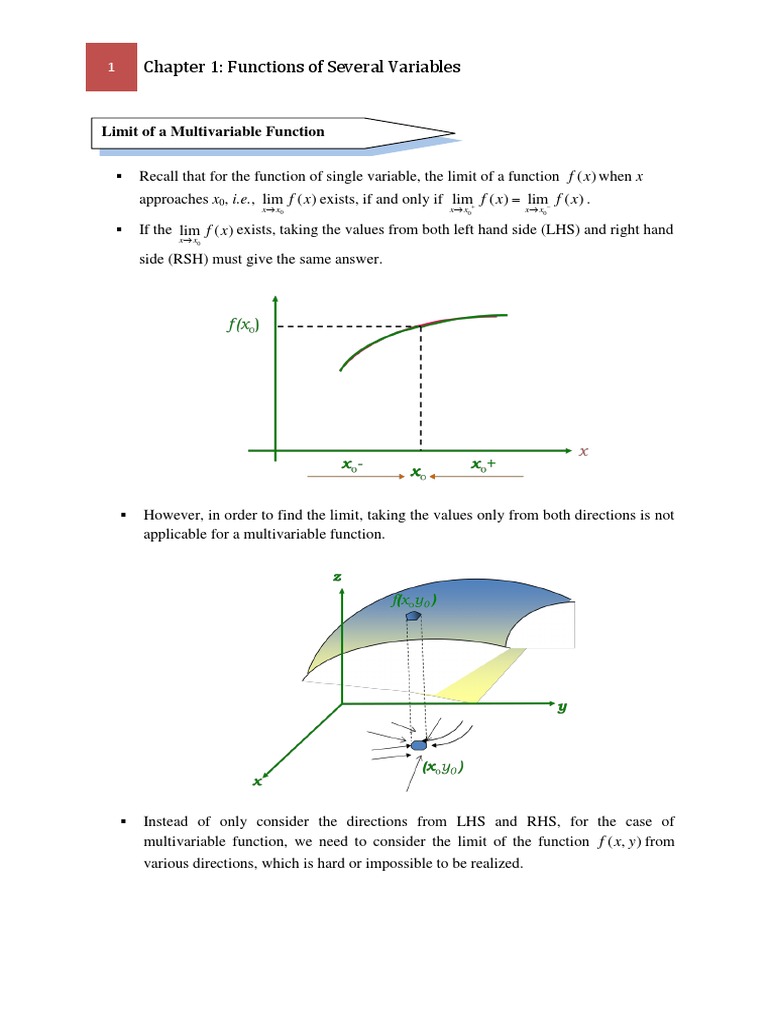 Lecture Notes Chapter 1 2 Limit And Continuity Pdf Pdf Continuous Function Function