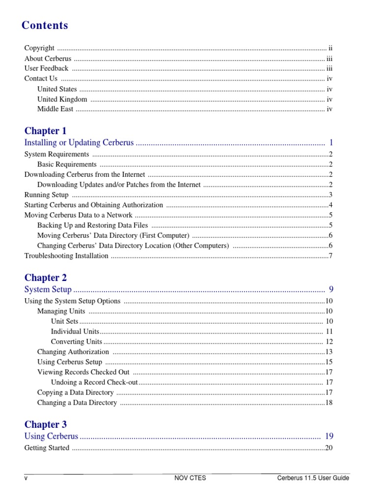 V Nov Ctes Cerberus 11.5 User Guide | PDF | Operating System Families ...