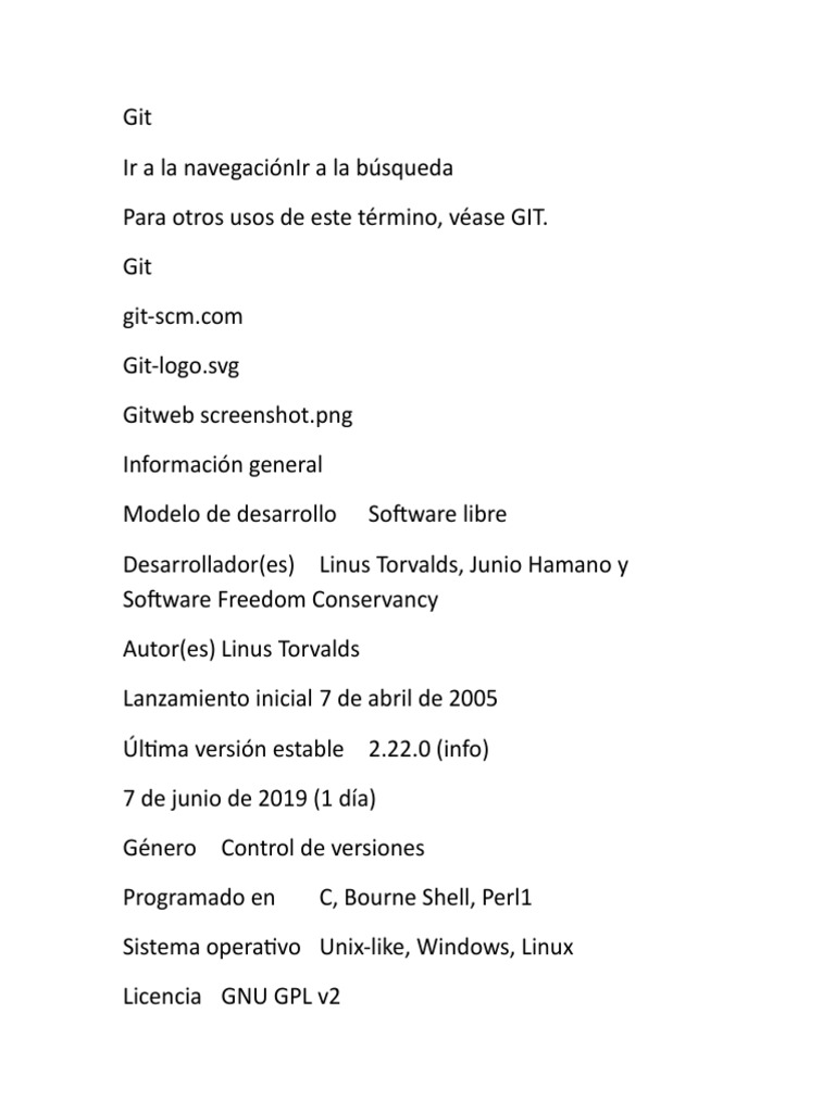 Documento Sobre Git | PDF | Control de versiones | Ingeniería de software
